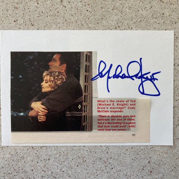 Autograph | Other | Michael E Knight Signed Index Card 4x6 Tad Martin ...